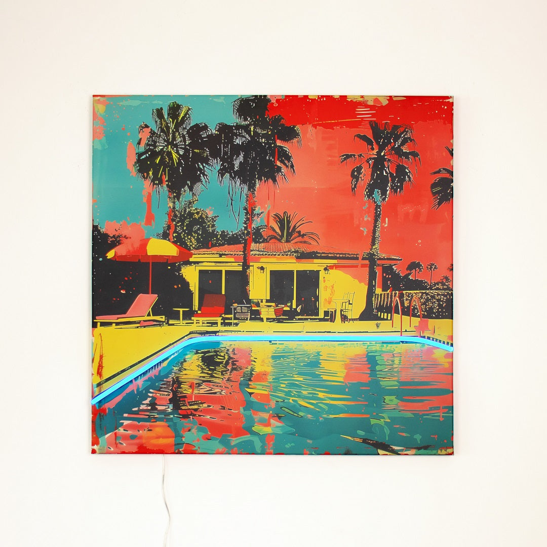 Miami Pool - Wall Painting (LED Neon) – Locomocean